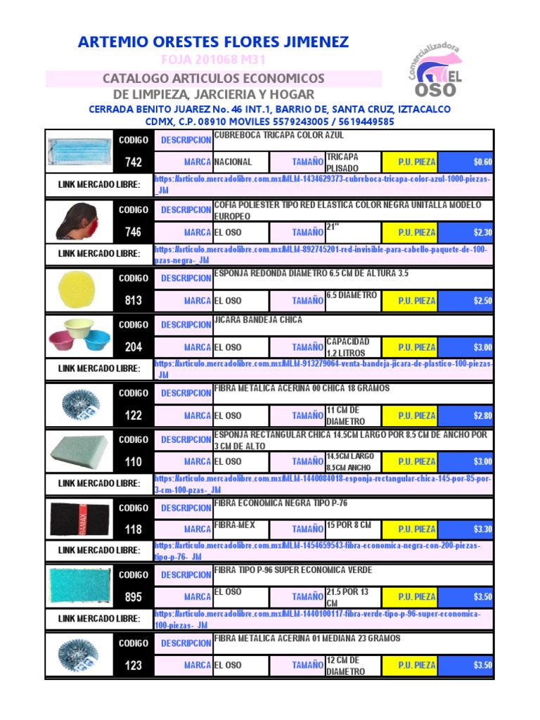 11_CATALOGO_ARTICULOS_ECONOMICOS | PDF