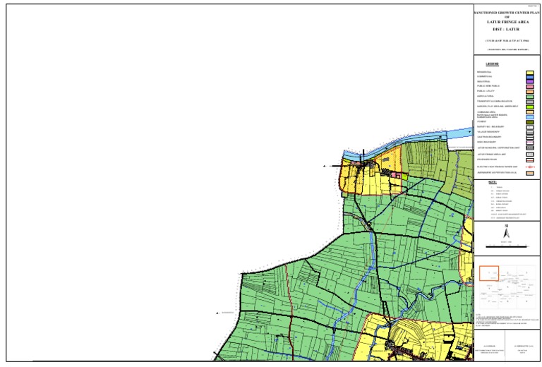 Latur Fringe Area Dist: Latur: Sanctioned Growth Center Plan OF | PDF