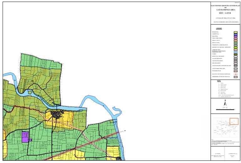 Latur Fringe Area Dist: Latur: Sanctioned Growth Center Plan OF | PDF