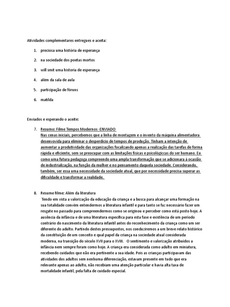 Horas Complementares | PDF