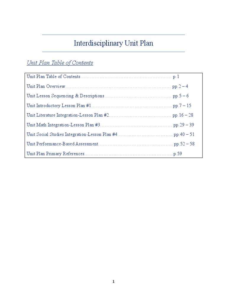 Tled 478 Unit Plan Final - Eli Yarber | PDF | Lesson Plan | Learning