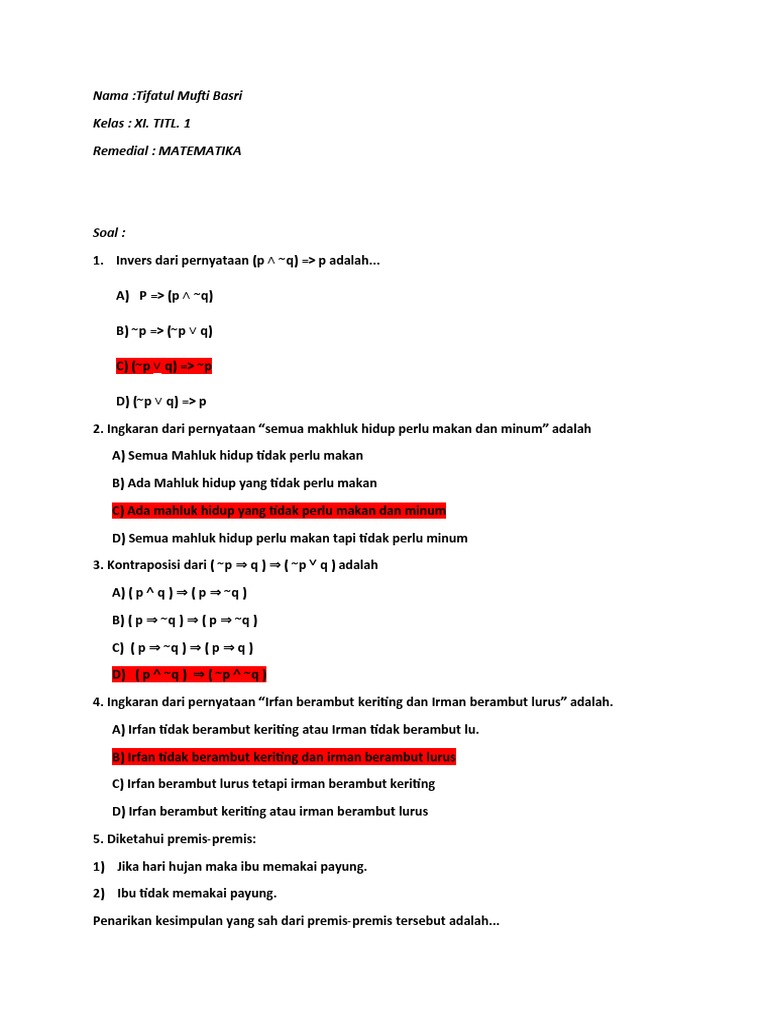 Remedial MTK | PDF | Kajian Bahasa Asing | Sains & Matematika