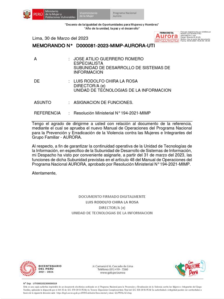 Memorando 000081 2023 Uti | PDF | Informática