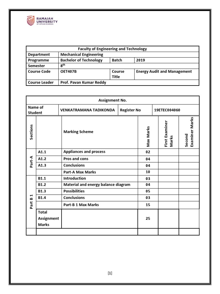 Energy Audit Report: Evaluating Areas of High Energy Consumption in the Home and Recommendations ...