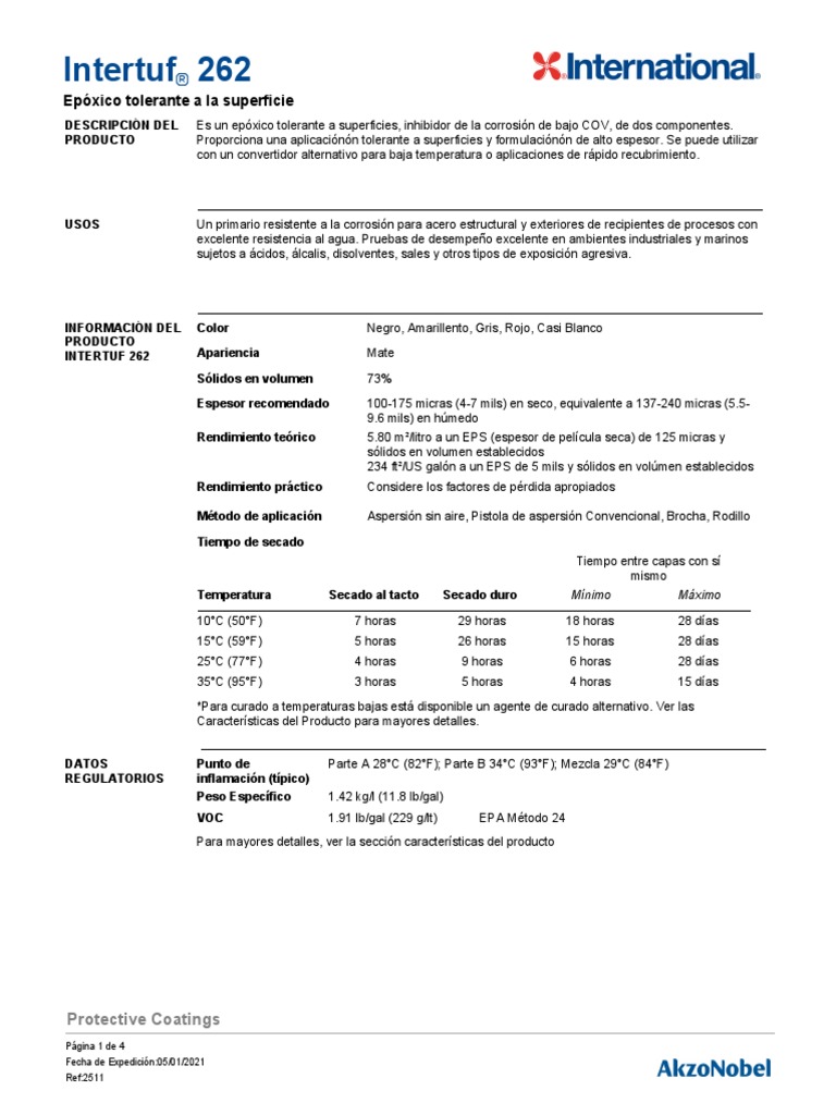 International Intertuf 262 | PDF | Agua | Abrasivo