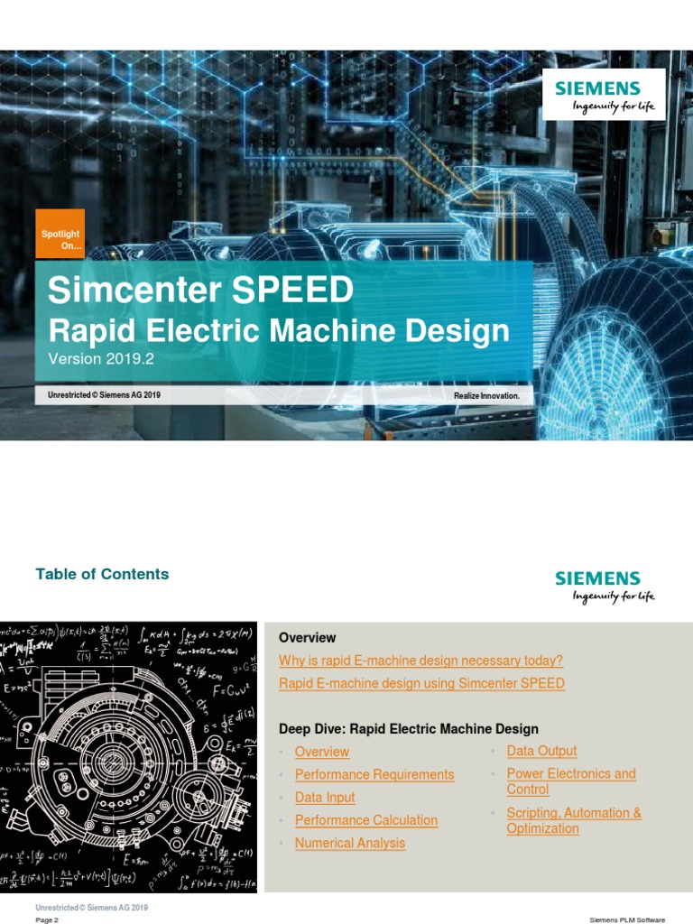 Simcenter SPEED: Rapid Electric Machine Design | Download Free PDF | Product Lifecycle | Automation
