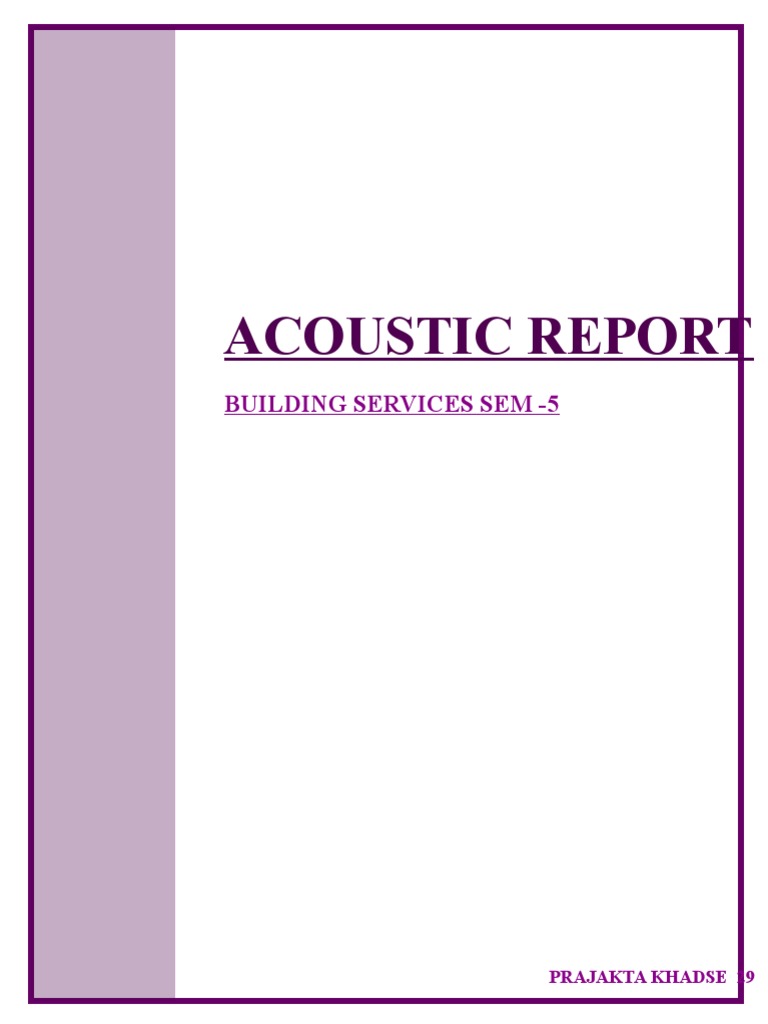 Acoustic Report | PDF | Pitch (Music) | Frequency