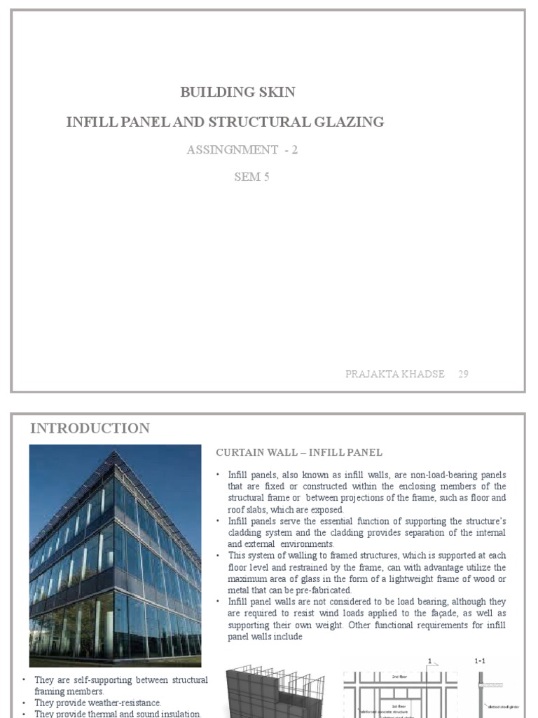 Building Skin Infill Panel and Structural Glazing: Sem 5 Assingnment ...