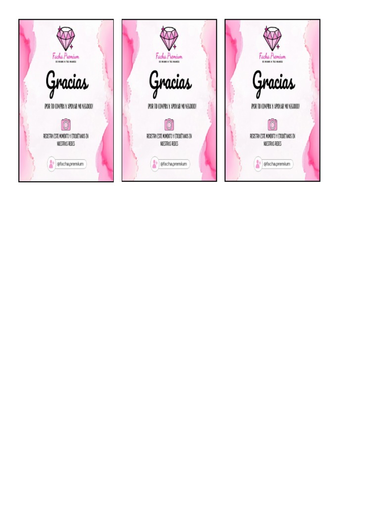 Tarjetas de Gracias | PDF