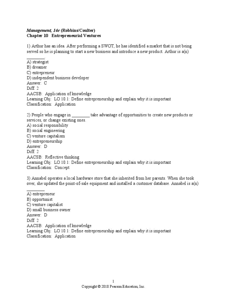 Chapter 10 Entrepreneurial Ventures | PDF | Entrepreneurship | Partnership