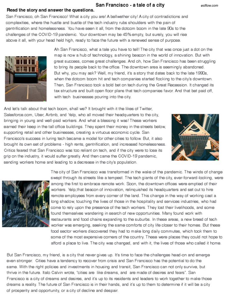 San Francisco A Tale of A City | PDF | San Francisco | Homelessness
