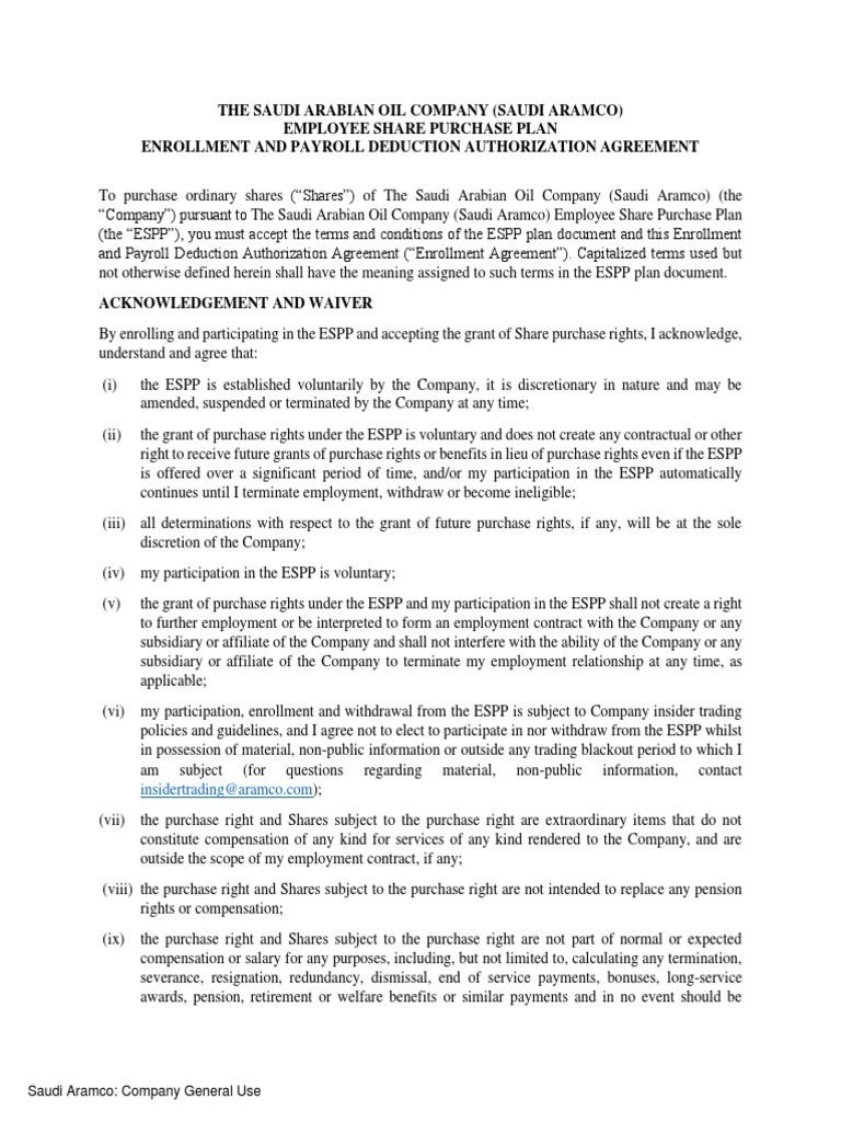 ESPP Enrollment Agreement 10-22-20 | PDF | Taxes | Economies ESPP Enrollment Agreement 10-22-20 | PDF | Taxes | Economies