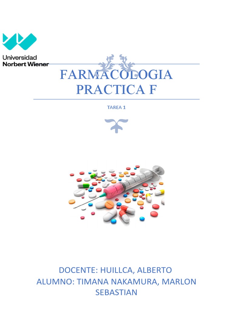 Farmacologia Practica Tarea 1 | PDF