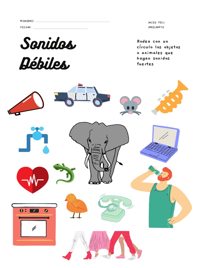 Sonidos Fuertes y Débiles para Niños | PDF
