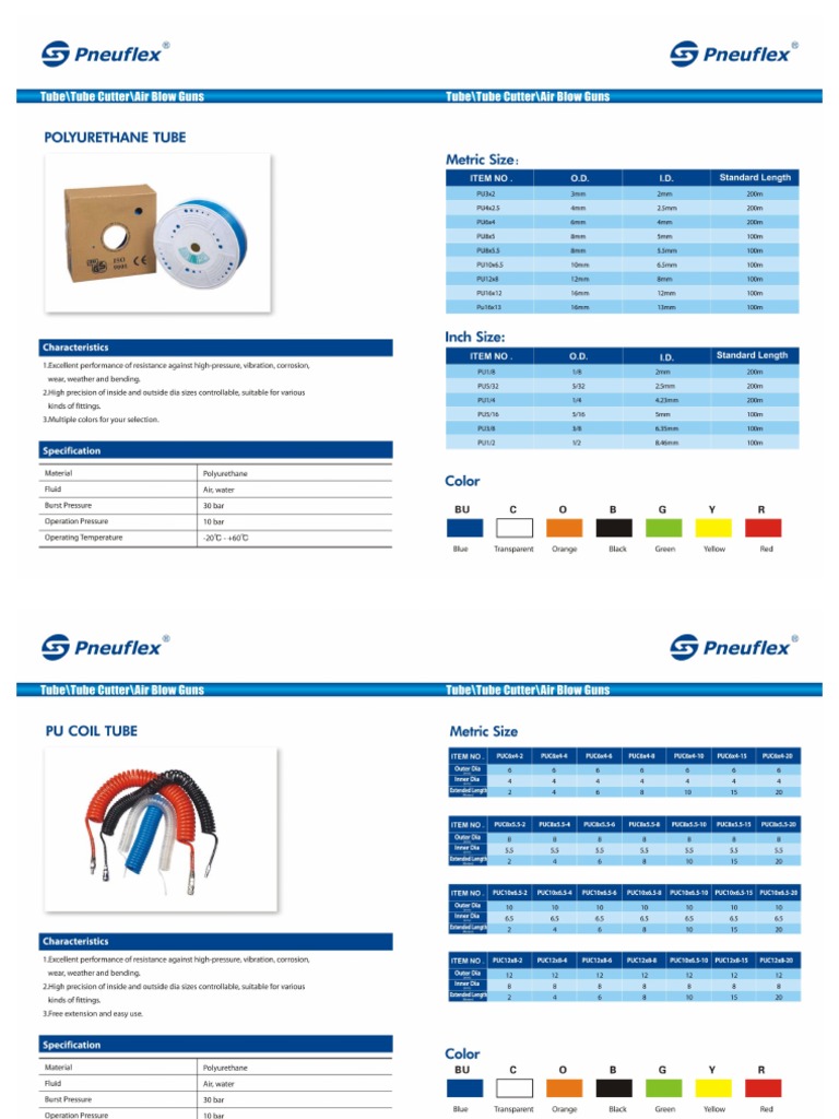 Pneuflex Pa Pu Datasheets | PDF