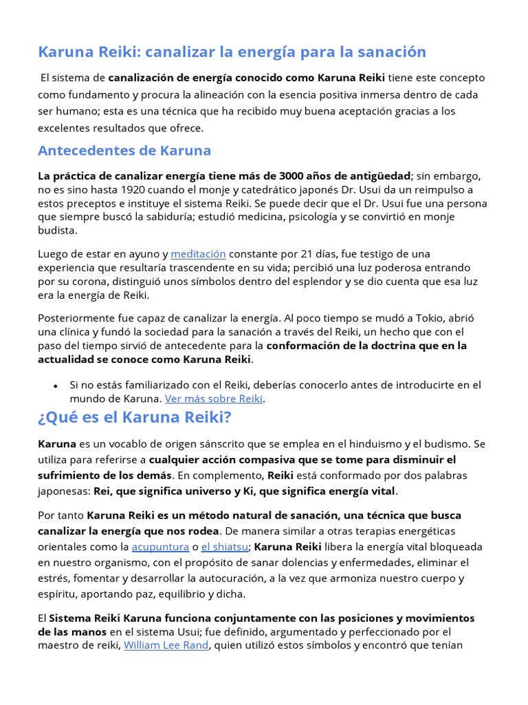 Símbolos y Beneficios del Karuna Reiki | PDF | Reiki | Amor