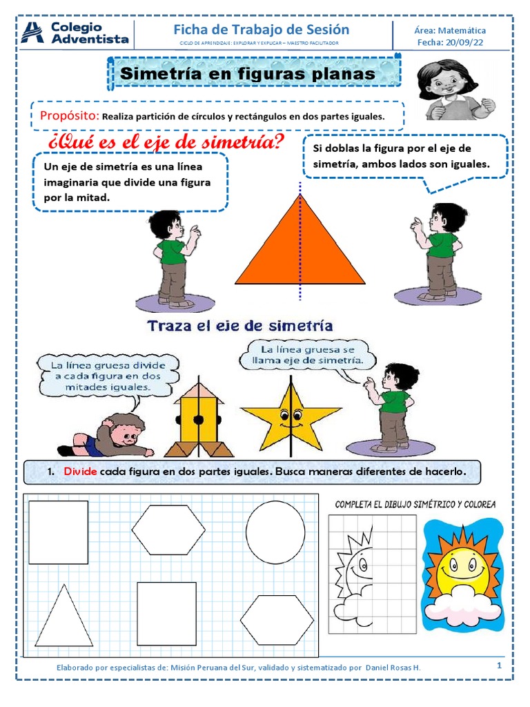 Simetría en Figuras Planas 22 | PDF | Métodos y materiales de enseñanza
