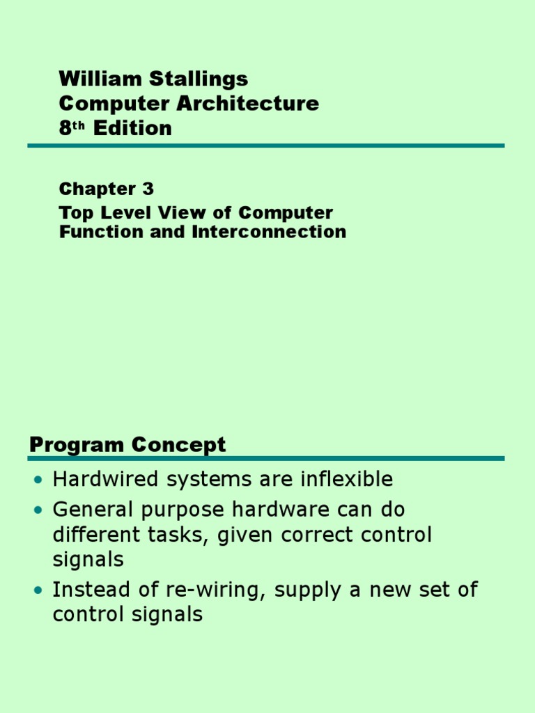 03N - Top Level View of Computer Function and Interconnection | Download Free PDF | Central ...