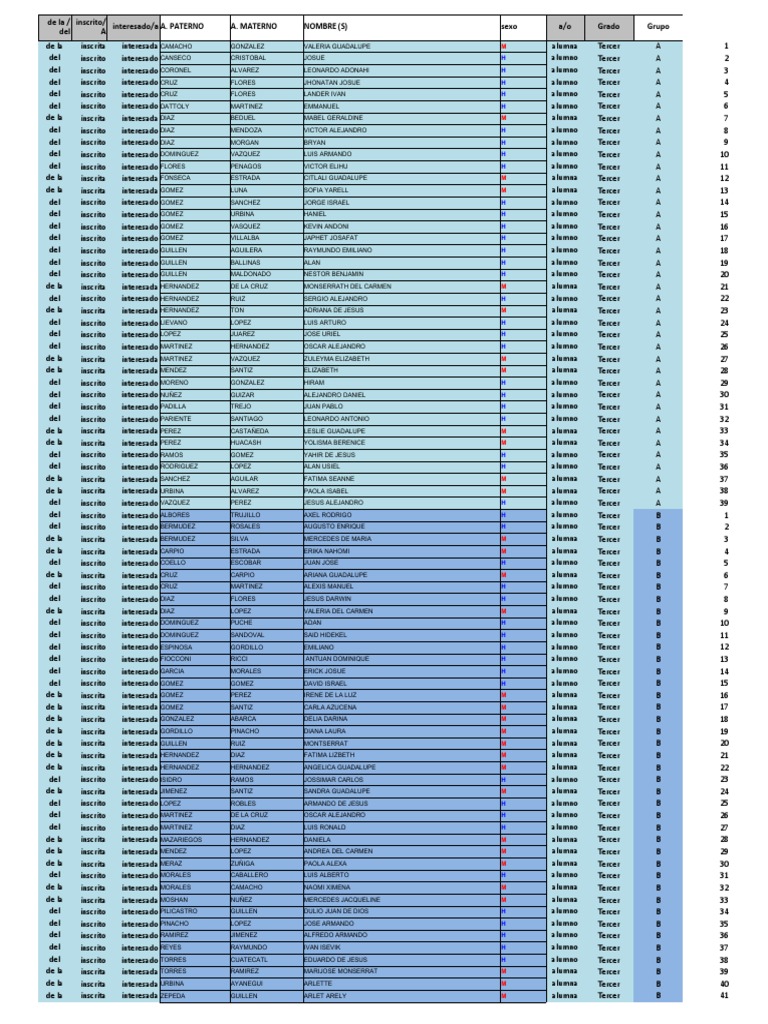 Base de Datos para Constancia de 3ers.. | PDF