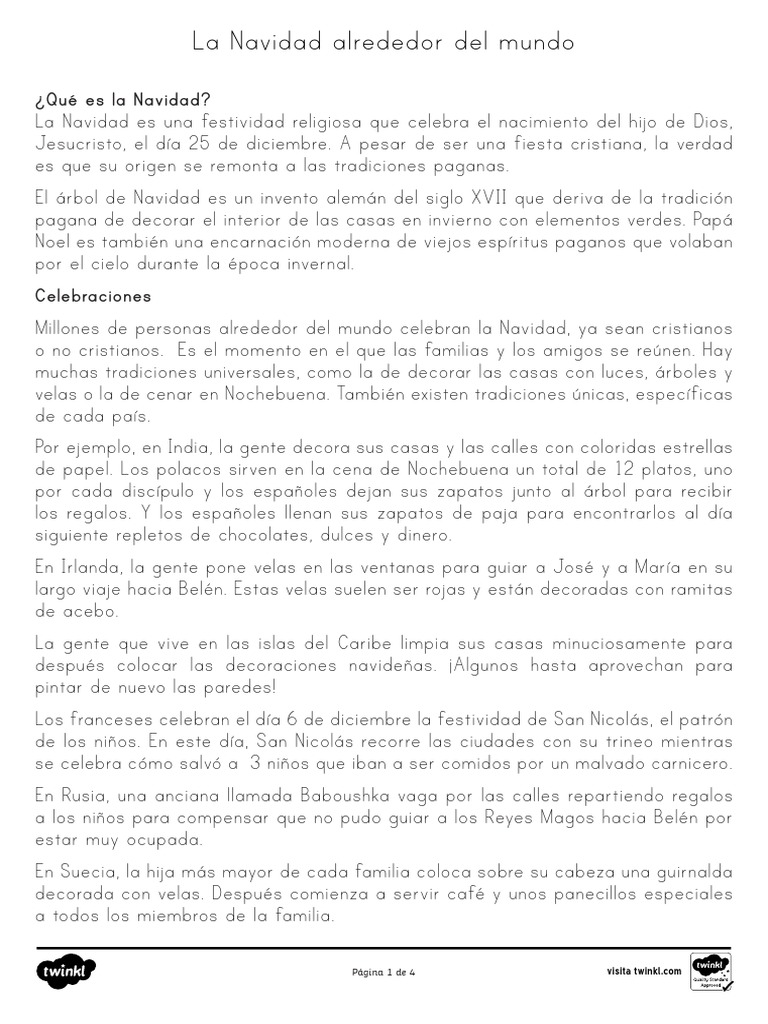 Tradiciones Navideñas Globales | PDF | Navidad | Nochebuena