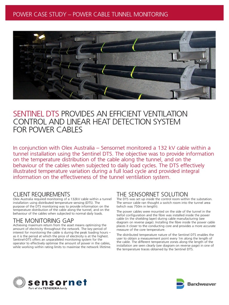 Sensornet Casestudy - Power Cable Monitoring in Tunnel | PDF | Wireless ...