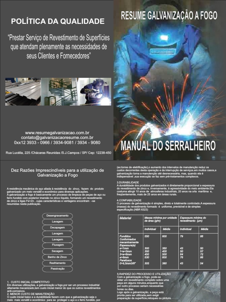 Manual Do Serralheiro | PDF | Galvanização | Corrosão