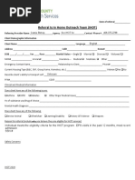 Home Health Services Referral Form | PDF | Health Care | Primary Care