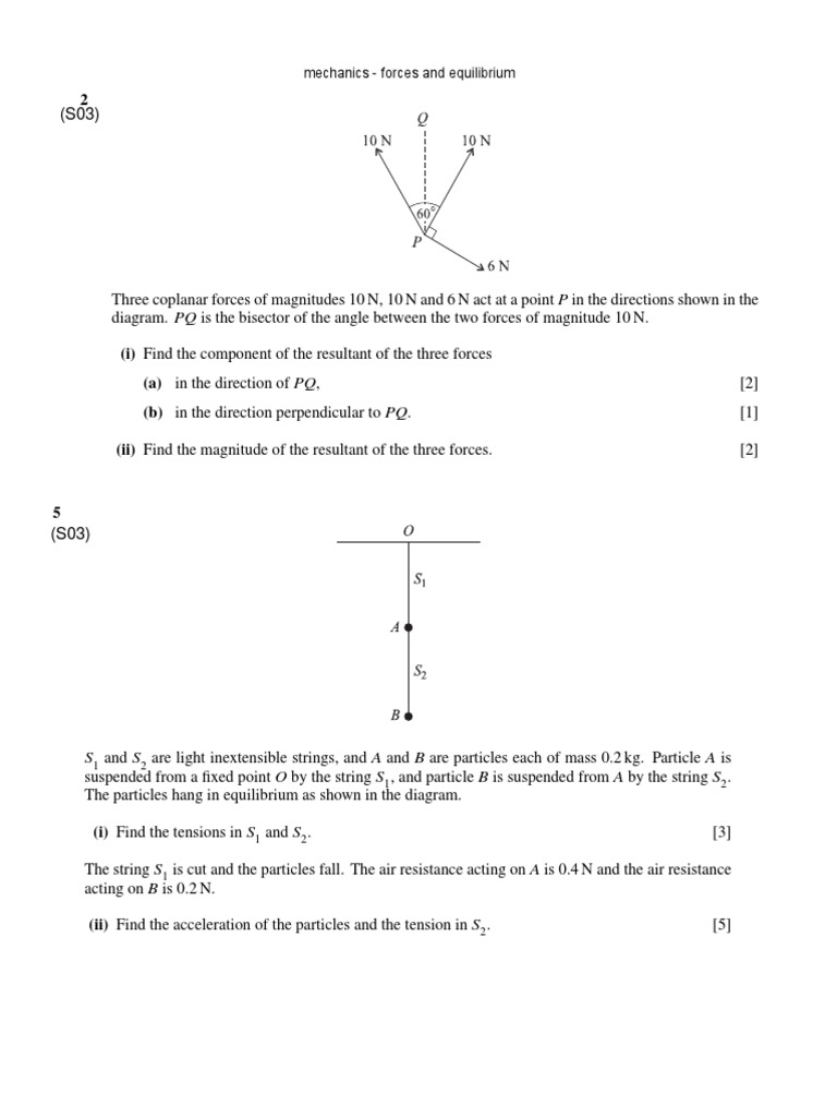 Mechanics - Forces and Equilibrium | PDF | Force | Friction