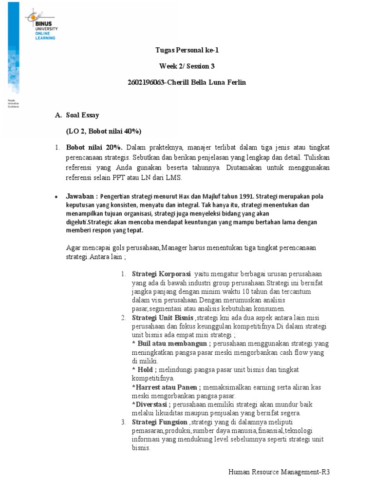 TP 1 HR Management Salinan | PDF