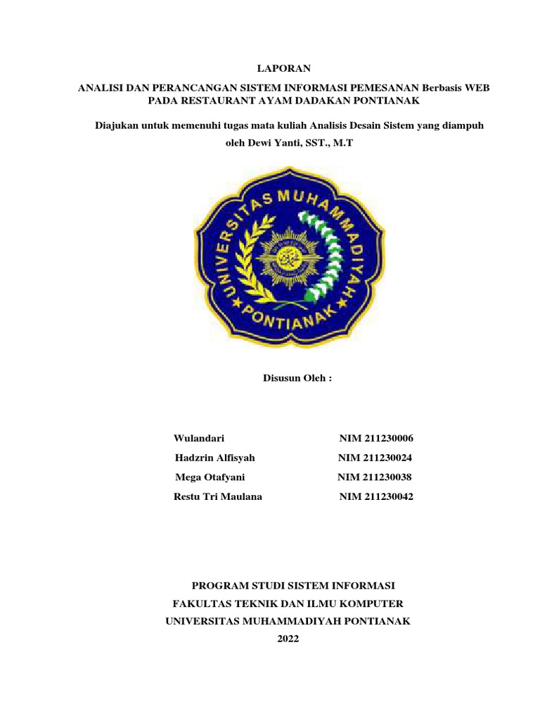 Makalah Analisis Desain Sistem & Sistem Usulan | PDF