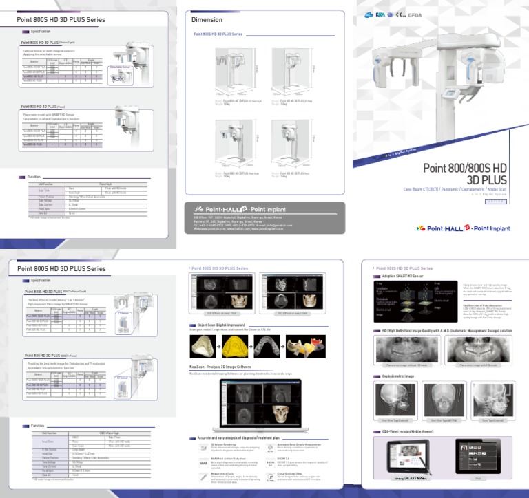 Dimension Point 800S HD 3D PLUS Series | PDF | X Ray | Ct Scan