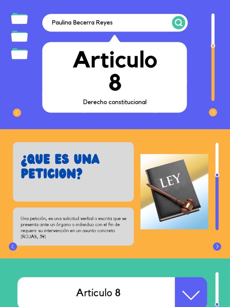 Articulo 8 | PDF | Petición | Gobierno