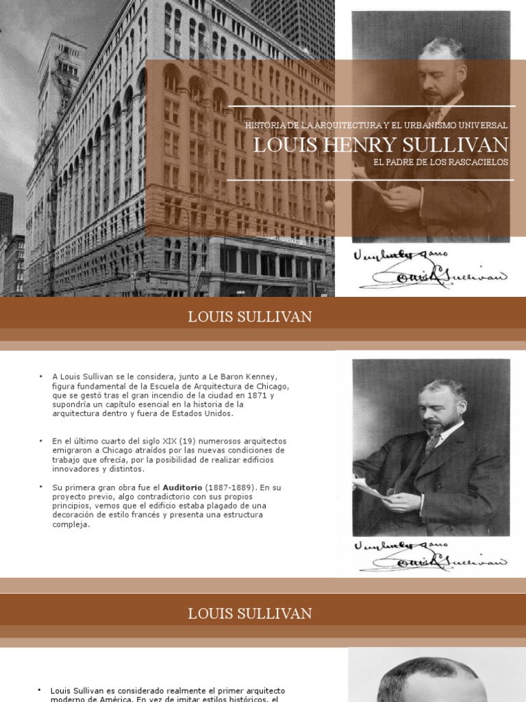 Louis Henry Sullivan: Historia de La Arquitectura Y El Urbanismo ...