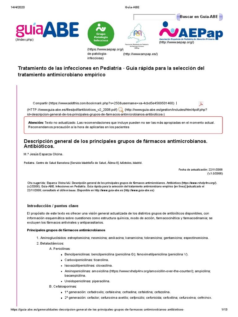 Guía ABE | PDF | Penicilina | Antibióticos