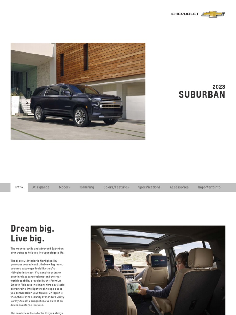 2023 Chevrolet Suburban Ebrochure | PDF | Vehicles | Vehicle Technology