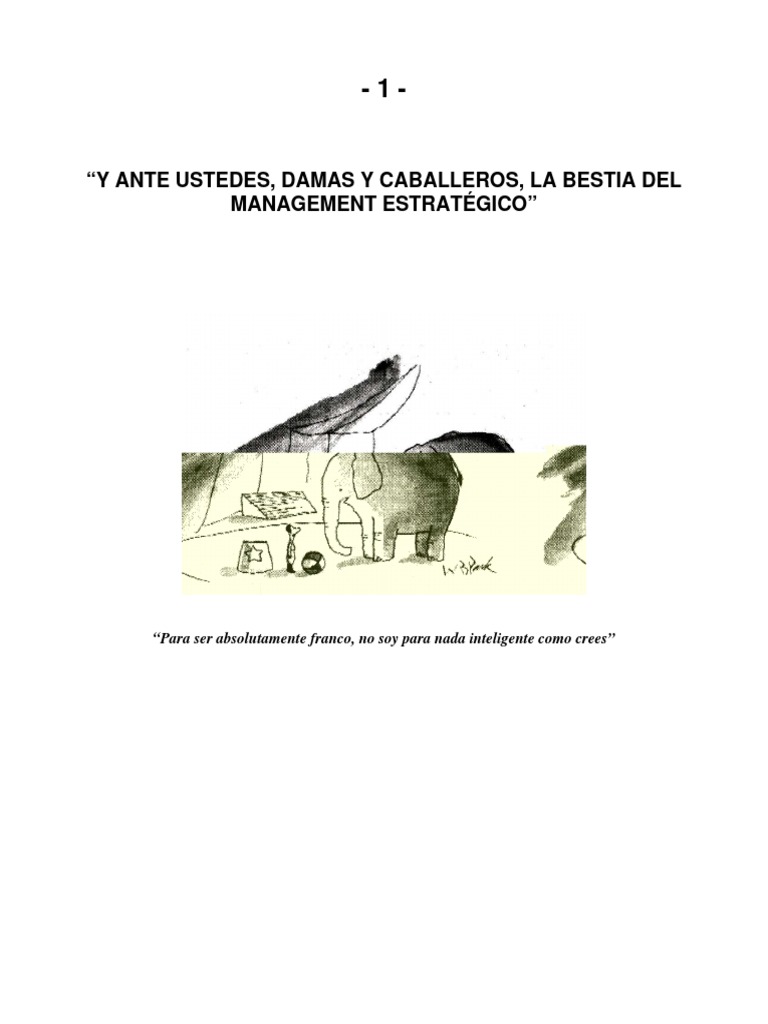 Safari A La Estrategia-Capítulo 1 | PDF | Estrategia militar | Pensamiento