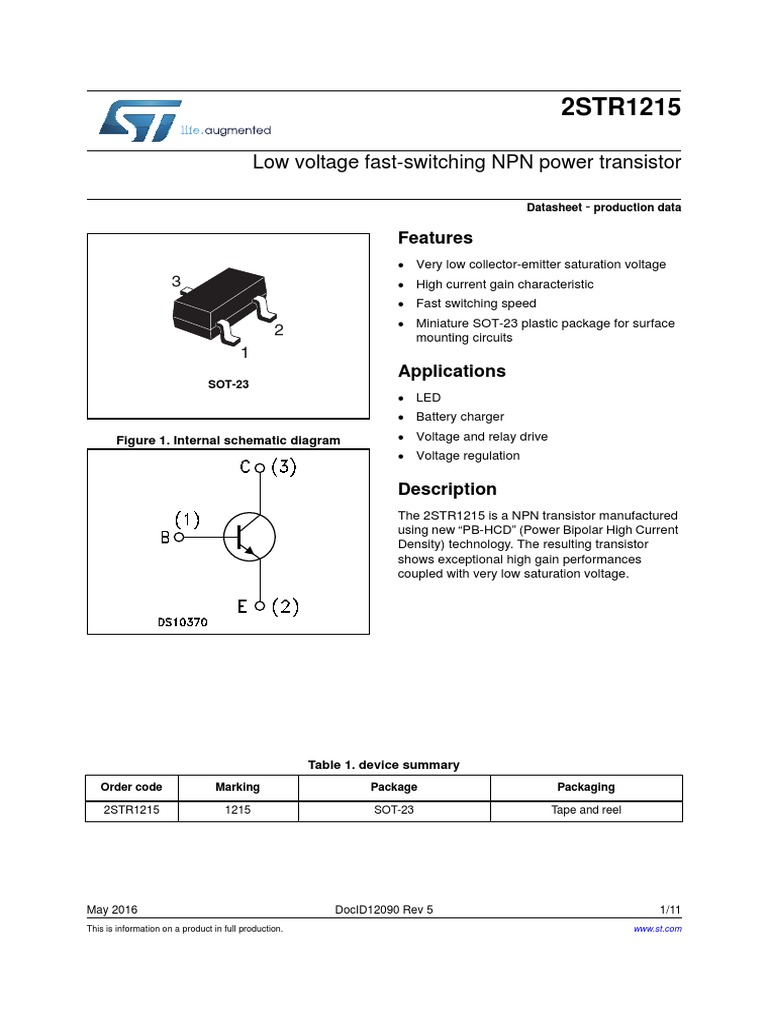 2 STR 1215 | PDF | Bipolar Junction Transistor | Transistor