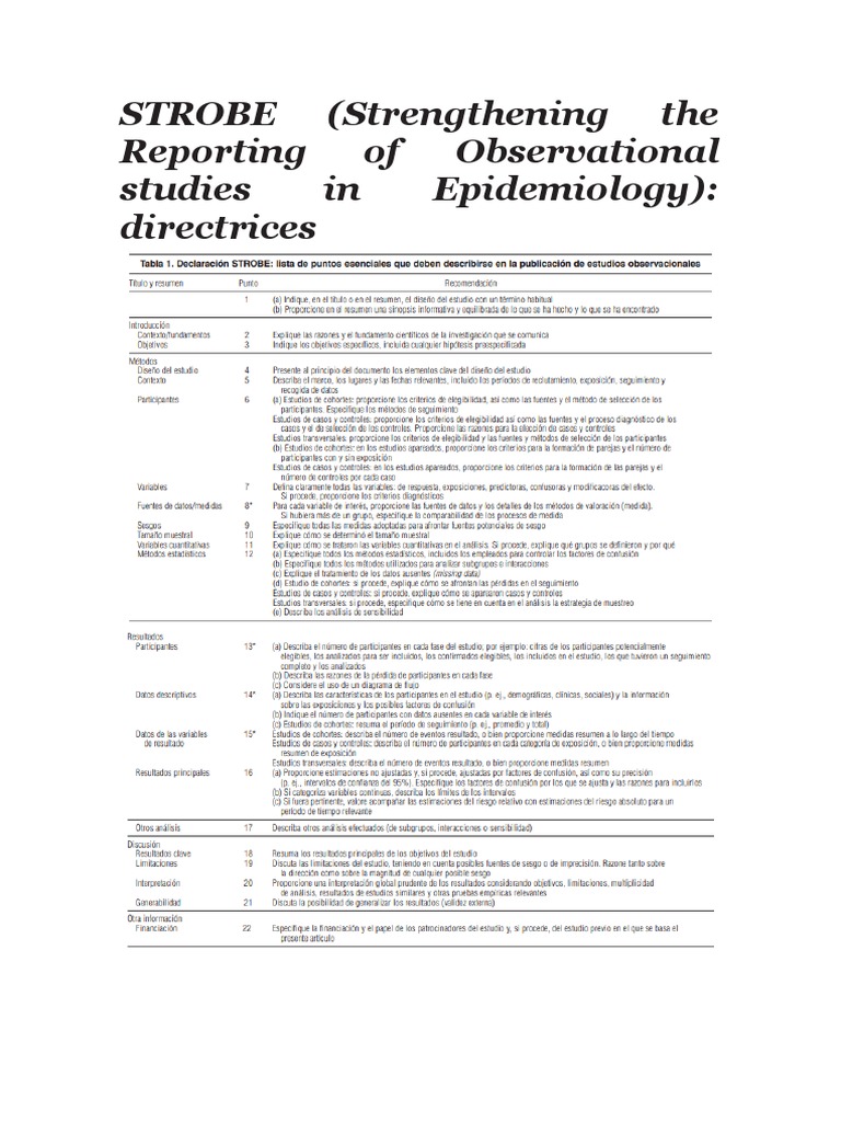 Strobe Guia | PDF | El embarazo | Presión sanguínea