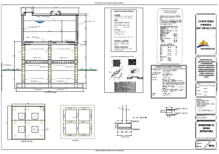 Reservorio Elevado 01 | PDF | Agua y política | Gestión de residuos ...