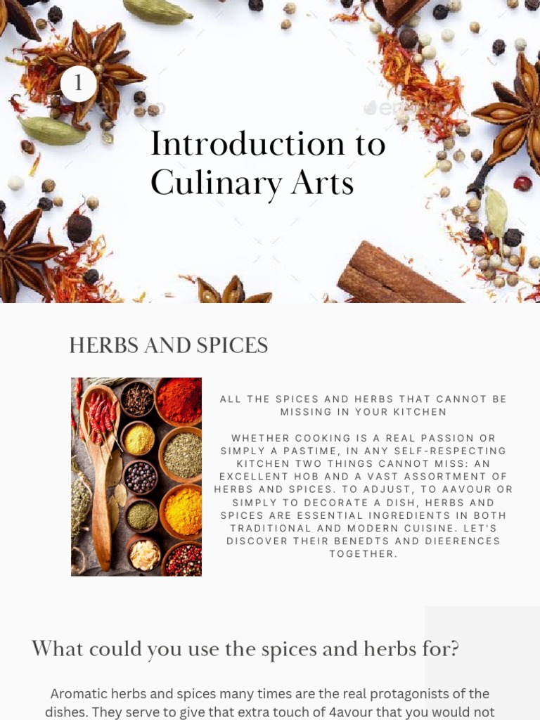 Introduction To Culinary Arts | PDF | Vinegar | Spice