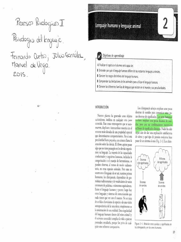 Lenguaje Humano y Lenguaje Animal. Cuetos 2015 - Organized | PDF Lenguaje Humano y Lenguaje Animal. Cuetos 2015 - Organized | PDF