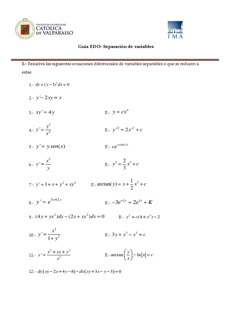 Separación de Variables | PDF