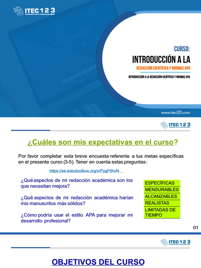Introducción A La Redacción Científica y A Normas APA - Sesión 01 | PDF ...