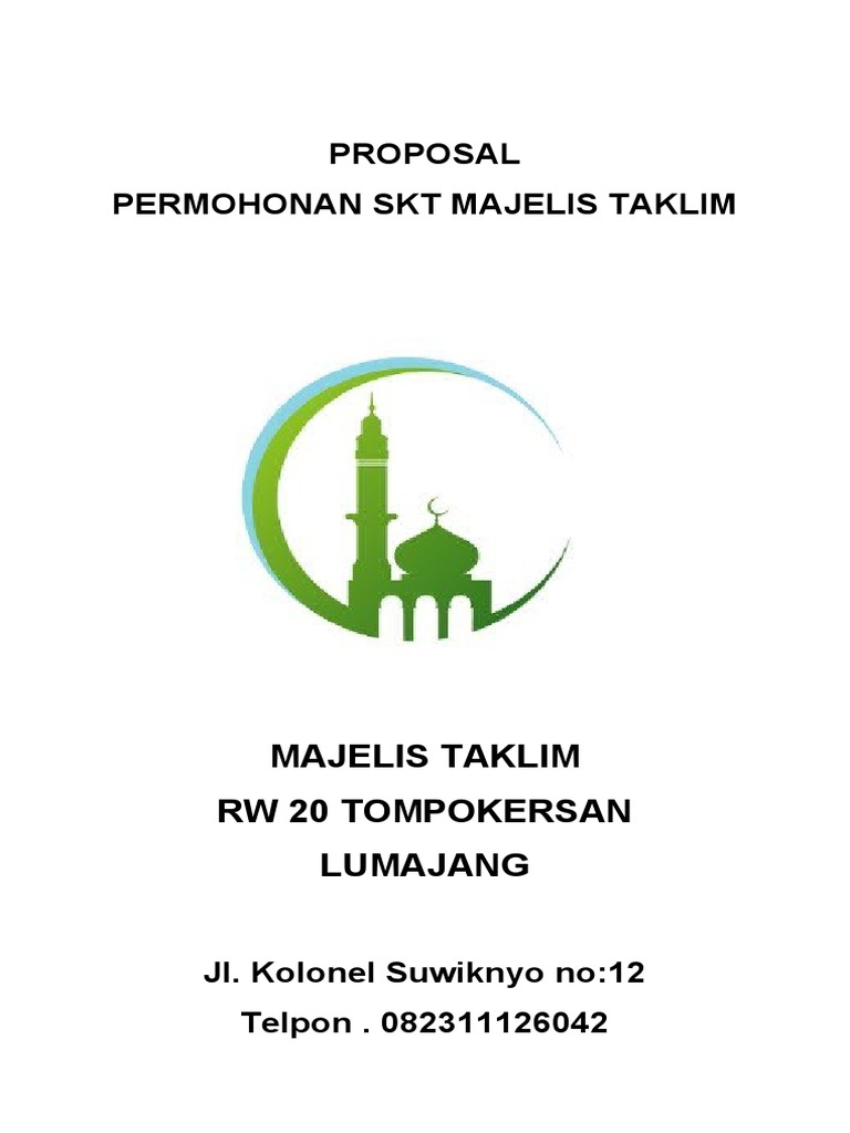 Proposal Permohonan SKT Majelis Taklim | PDF