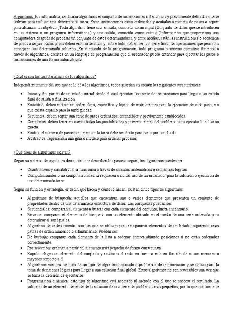 Algoritmos E Internet Pdf Variable Informática Algoritmos