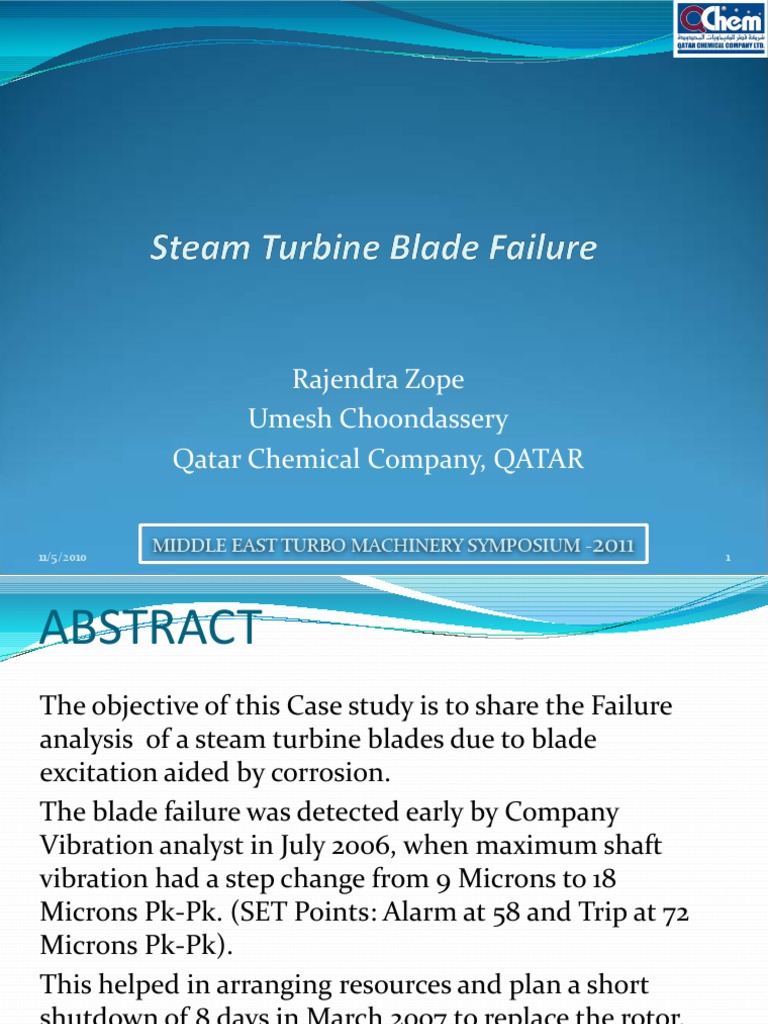 27 MW Steam Turbine Blade Failure Case History | PDF | Fracture ...