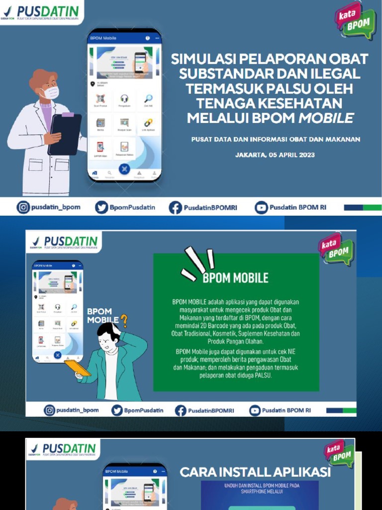 Panduan BPOM Mobile untuk Nakes | PDF