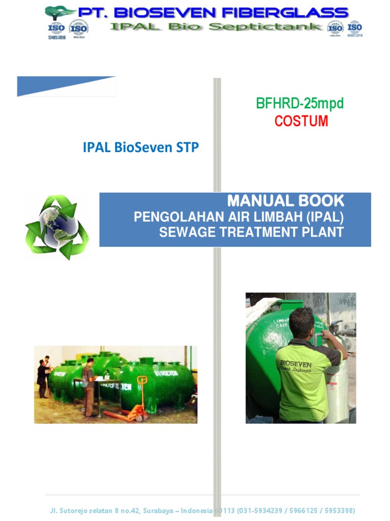 MANUAL Ebook IPAL BioSeven STP (BFHRD-25mpd) | PDF