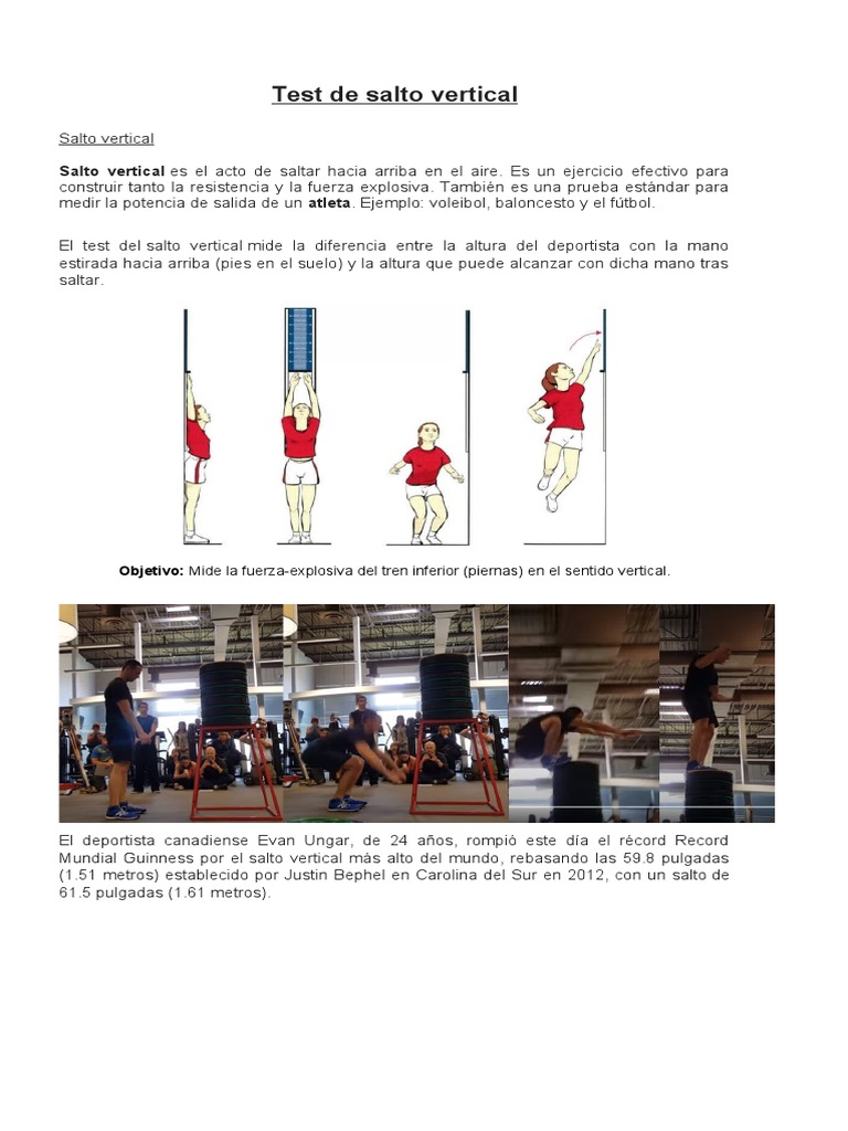 Test y Beneficios del Salto Vertical | PDF