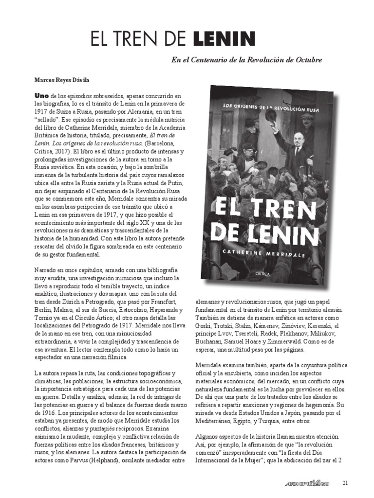 Jarzamendi, El Tren de Lenin | PDF | Vladimir Lenin | Joseph Stalin